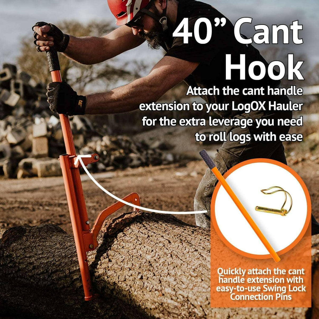 LogOX 3-in-1 Forestry MultiTool: Cant Hook, Log Hauler & Timberjack